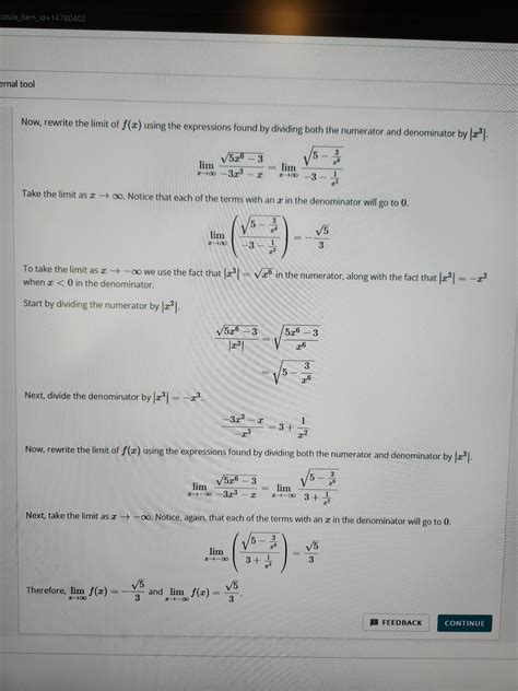 I do not understand why the signs in the denominator change when dividing by 1/x^3, only while ...