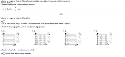 Solved A Set Up An Integral For The Area Of The Surface Chegg