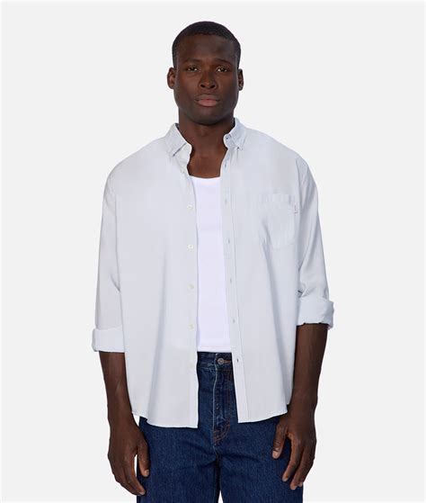 The Eaton Long Sleeve Shirt Ice Blue Industrie Clothing Pty Ltd