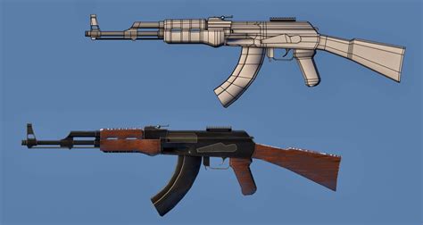 Ak47 Gun 3d Model By Tollaru