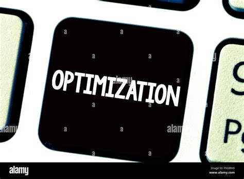 Text Sign Showing Optimization Conceptual Photo Making The Best Or
