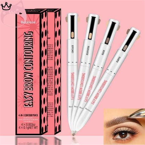New 4 In 1 Brow Pencil Long Lasting Rotary Define Highlight Brow