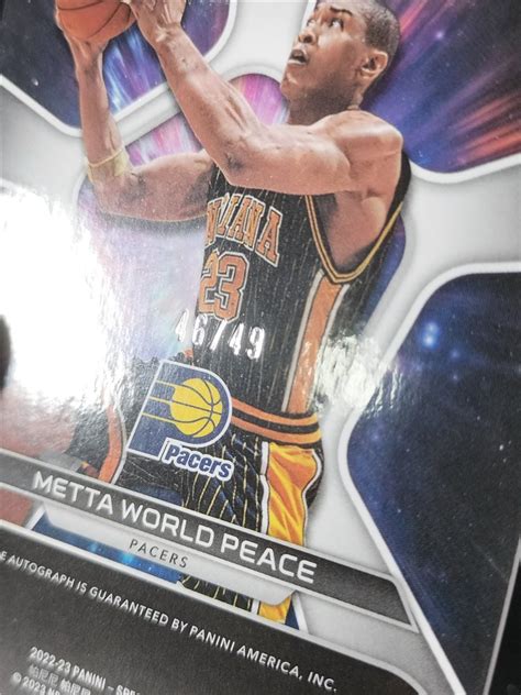 【la拍卖】2022 23 Panini Spectra Metta World Peace 光谱 梅塔 沃尔德 皮斯 慈世平 罗恩 阿泰斯特
