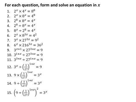 Applying The Rules Of Indices To Form And Solve Equations Variation Theory Applying The Rules Of Indices To Form And Solve Equations Variation Theory