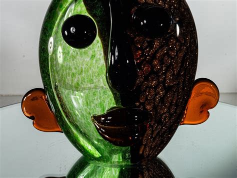 Blumberg Glasbläserei Binz André Blumberg Sculptuur Designobjekt Glaskopf 20 Cm Glas