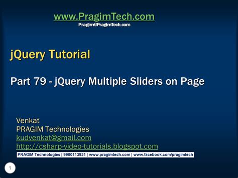 Sql Server Net And C Video Tutorial Jquery Multiple Sliders On Page