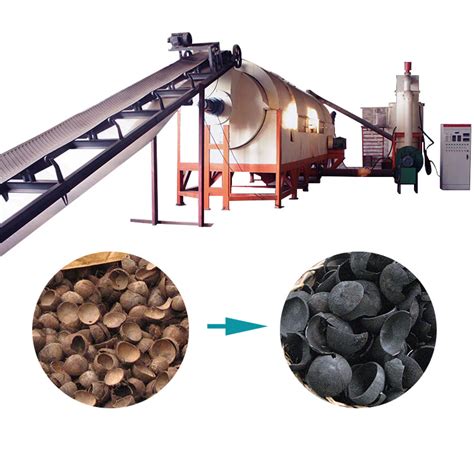 Wood Charcoal Making Carbonization Furnace Continuous Carbonization