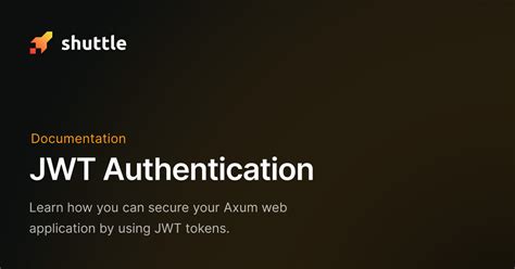 Jwt Authentication With Axum