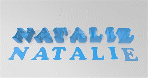 Fichier Stl Nom Natalie N A T A T A L I E En Lettres Capitales 🎉