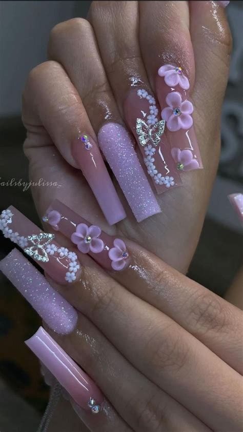 Quinceanera Nails Pink
