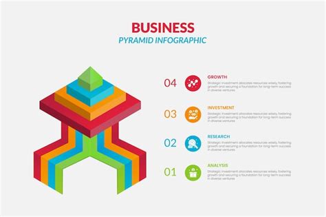 Premium Vector Pyramid Graph Template With Four Colorful Steps Easy