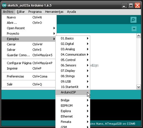 Electgpl Electrónica Cargar Bootloader En Atmega Con Arduino