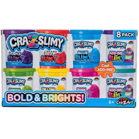 Cra Z Art Cra Z Slimy Bold And Bright 8 Pack Multicolor Slime The Model