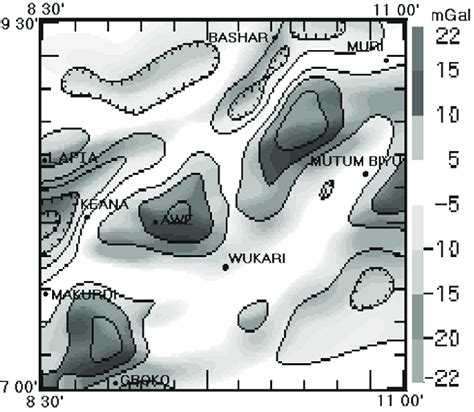 An Image Of The Bandpass Filtered Gravity Field Showing Anomalies Due Download Scientific