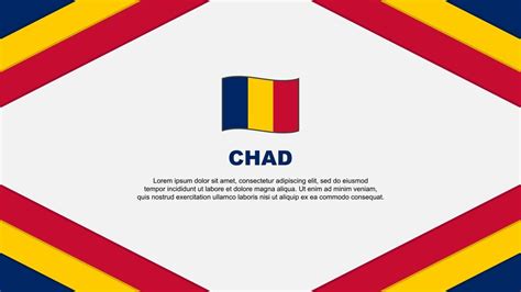 Premium Vector Chad Flag Abstract Background Design Template Chad