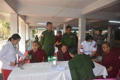 မှော်ဘီမြို့နယ်နှင့် အောင်မြေသာစံမြို့နယ်တို့ရှိ သံဃာတော်များနှင့် ဒေသခံပြည်သူများအား ကျန