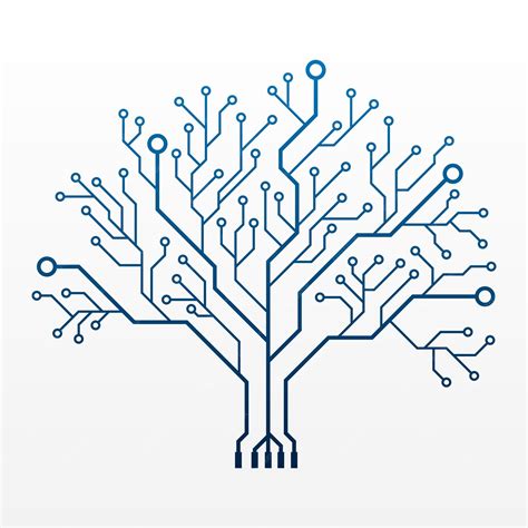 Premium Vector Vector Circuit Board Tree Technology Background Design