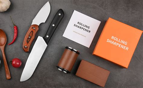Rolling Knife Sharpener Kit For Straight Edge Roller Knife Sharpening