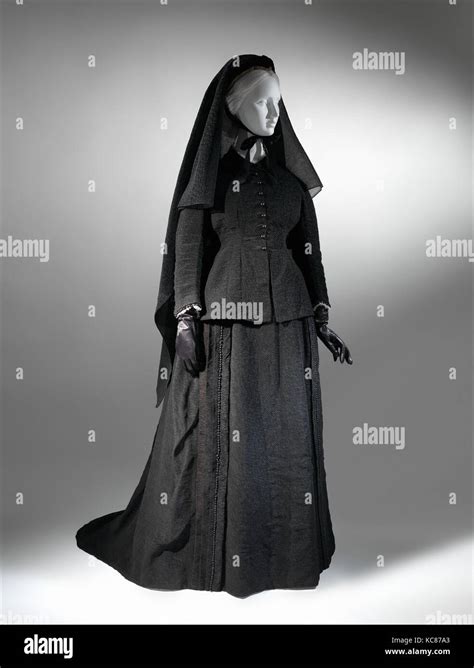 Mourning Dress Ca French Silk Glass Stock Photo Alamy