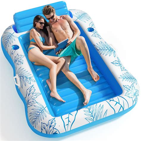 Inflatable Adult Pool Lounger Float Baiai Large Beach Sun Tanning Floaty Raft Sunbathing Water