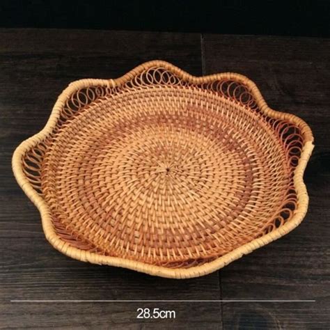 Panier à linge Panier de rangement en rotin tissé à la main panier à