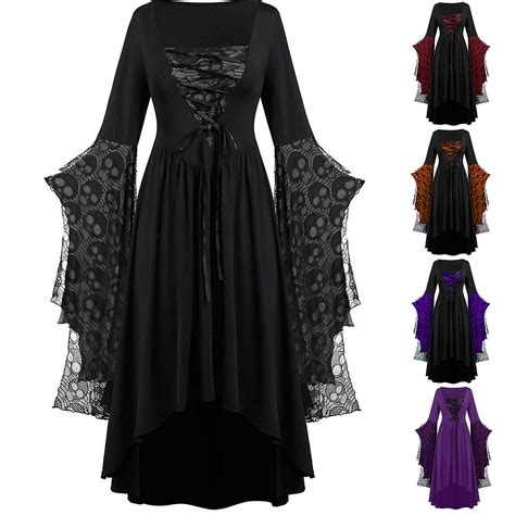Adult Punk Gothic Witch Carnival Cosplay Costume Witch Vampire Party