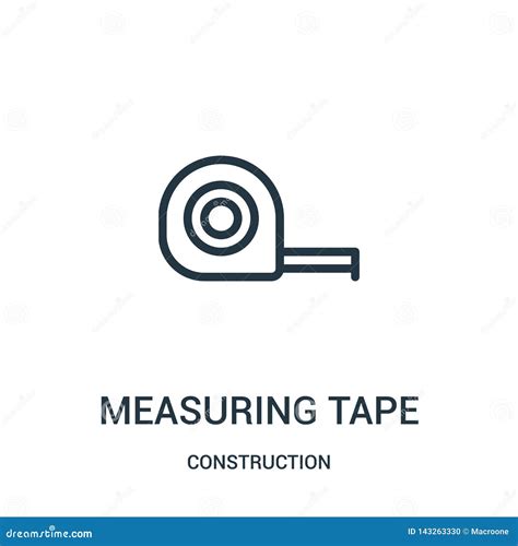 Measuring Tape Icon Vector From Construction Collection Thin Line Measuring Tape Outline Icon