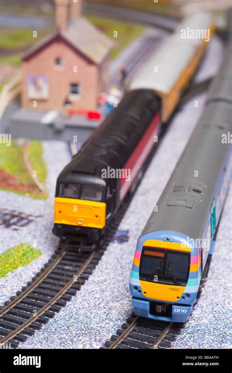 Model Toy Electric Train Set In Oo Gauge With Engines From Hornby And