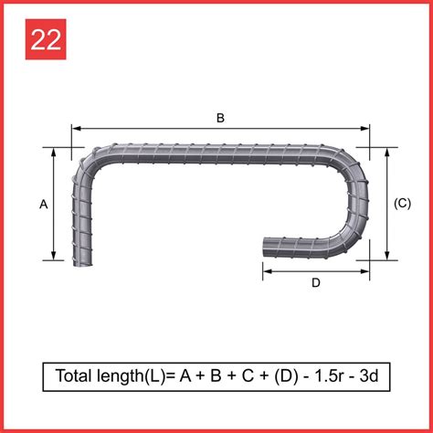 Custom Cut And Bent Rebar Shape Code 22