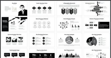 minimal powerpoint template incl template and chart envato elements