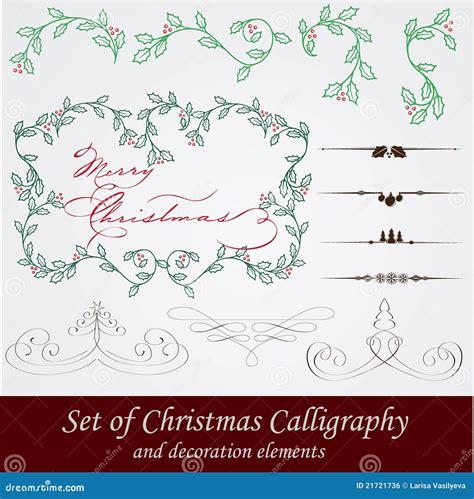 Vector Set Calligraphic Vintage Design Elements A Stock Vector