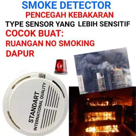 Jual Smoke Detector Pendeteksi Sensor Kebakaran Dengan Speaker Pnp