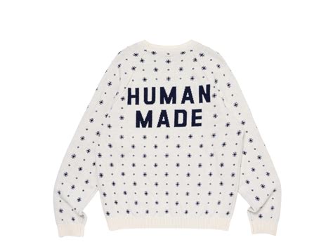 Human Made Polar Bear Jacquard Knit Sweater Cream ของแท