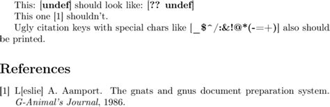 Bibliographies Show Reference Label When It Is Undefined TeX LaTeX Stack Exchange