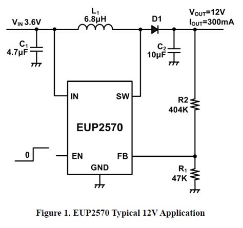 Eup2570 1mhz升压稳压器，带小型sot 23中的18v集成fet开关 知乎