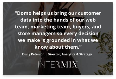 Logan Millard On Linkedin Domo Customer Intermix