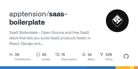 Github Apptensionsaas Boilerplate Saas Boilerplate Open Source