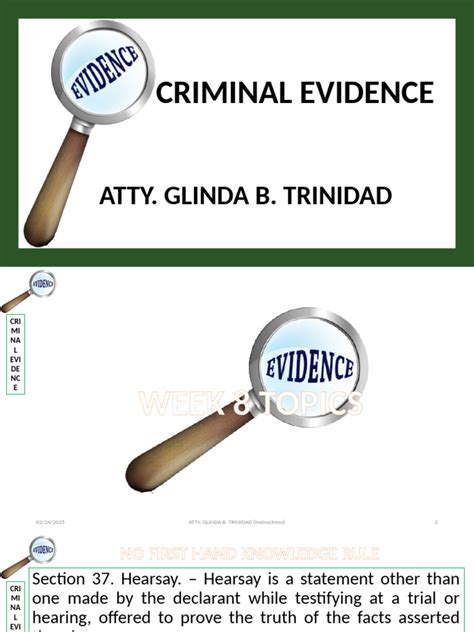 Week 8 Topic Powerpoint Pdf Hearsay Hearsay In United States Law