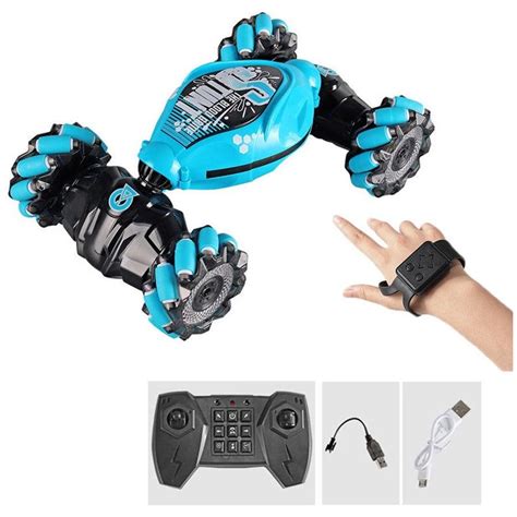 Nevenka Remote Control Stunt Car With Light Music 360 Flips Rotating Off Road Vehicle Toys Blue