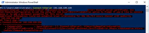 Vmware Powercli Error Invalid Server Certificate Ekb 00121 Itsaurus
