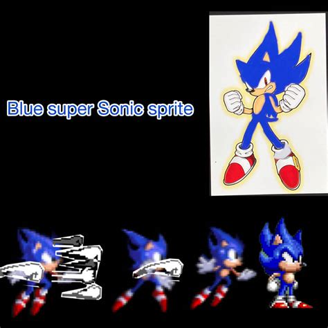 My Blue Super Sonic Sprite Sheet By Shadowxcode On Deviantart