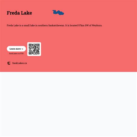 Freda Lake Sasklakes