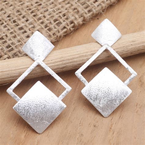 Sterling Silver Drop Earrings Forever And A Day Sterling Silver