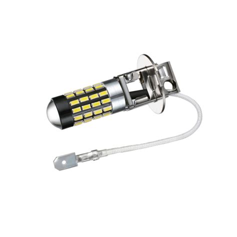 LED H3 6000k 12V-24V 54 smd canbus с линзой автолампа светодиодная лед ...
