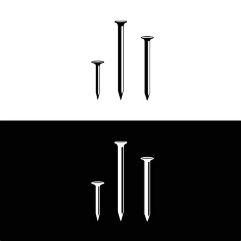 Premium Vector Nails Silhouette Vector Work Tool Icon