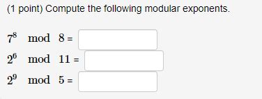 Solved Point Compute The Following Modular Inverses Chegg Com