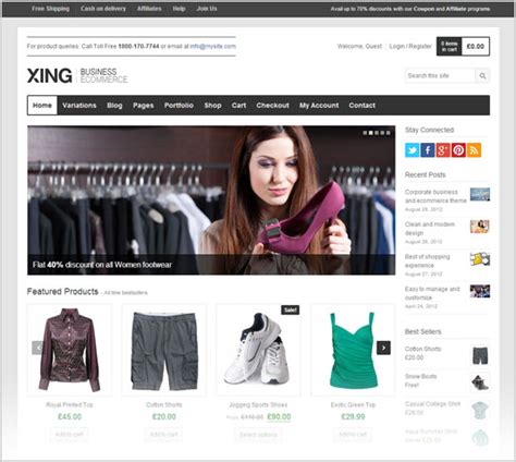 Best And Latest Free And Premium Wordpress E Commerce Themes Of Oct 2012