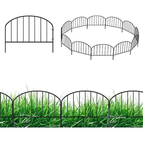 Oumilen 12 4 In H X 48 5 Ft L Black Metal 35 Panels No Dig Garden
