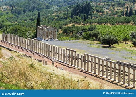 Ancient Messene Greece Stock Image Image Of Columns 32434089