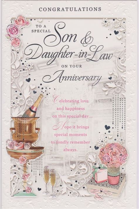 Son And Daughter In Law Anniversary Card ~ To A Special Son And Daughter In